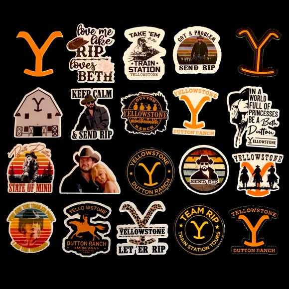 Other | Yellowstone Dutton Ranch 2 Pc Variety Waterproof Stickers ...